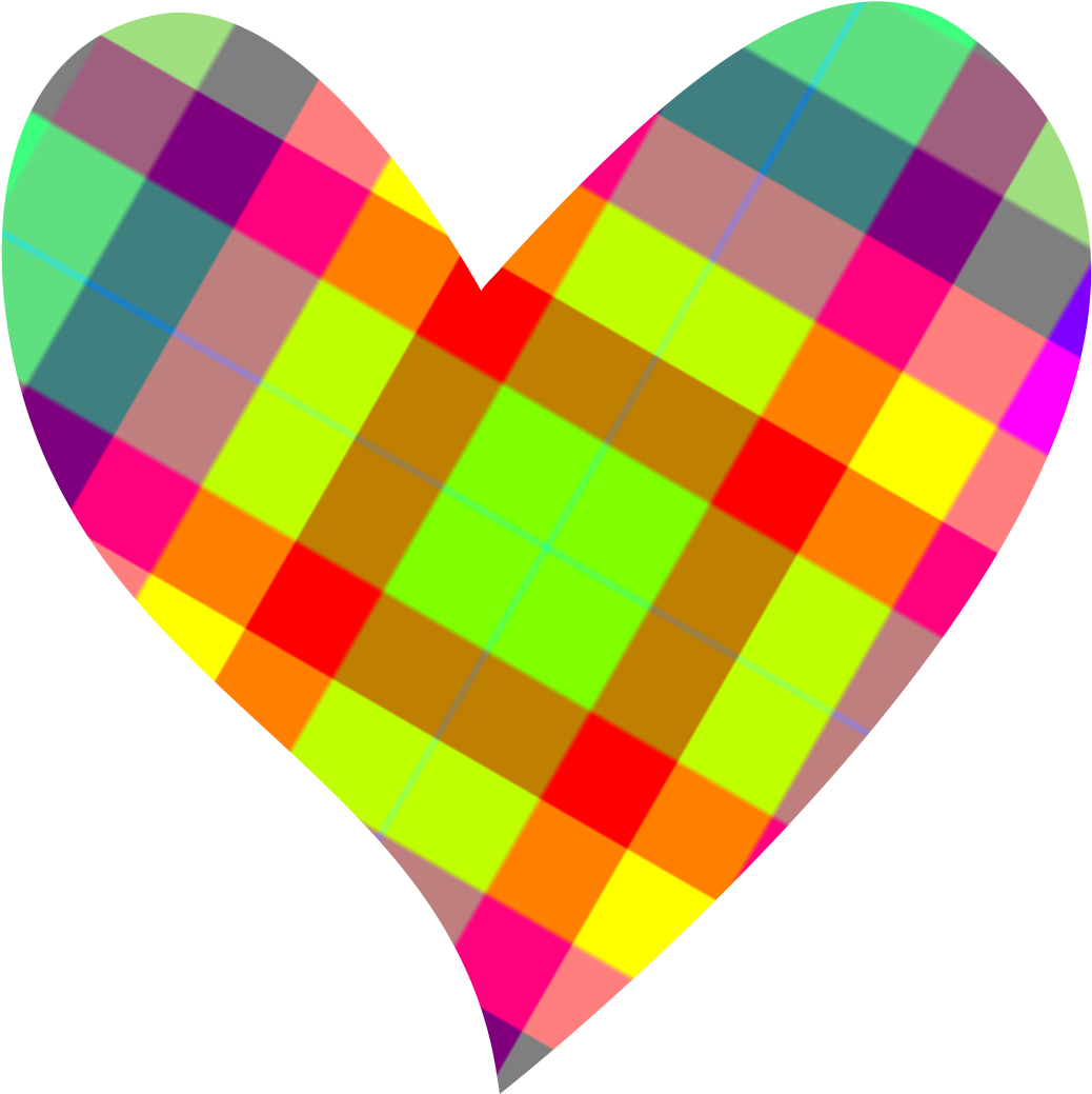 Download Colorful Heart Clip Art - ClipartKey