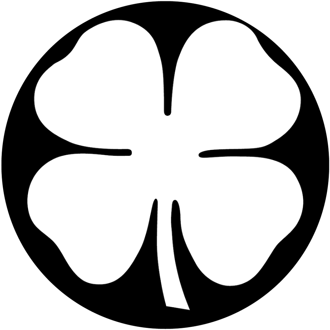 Download Apollo Design Four Leaf Clover Free Black And White Four