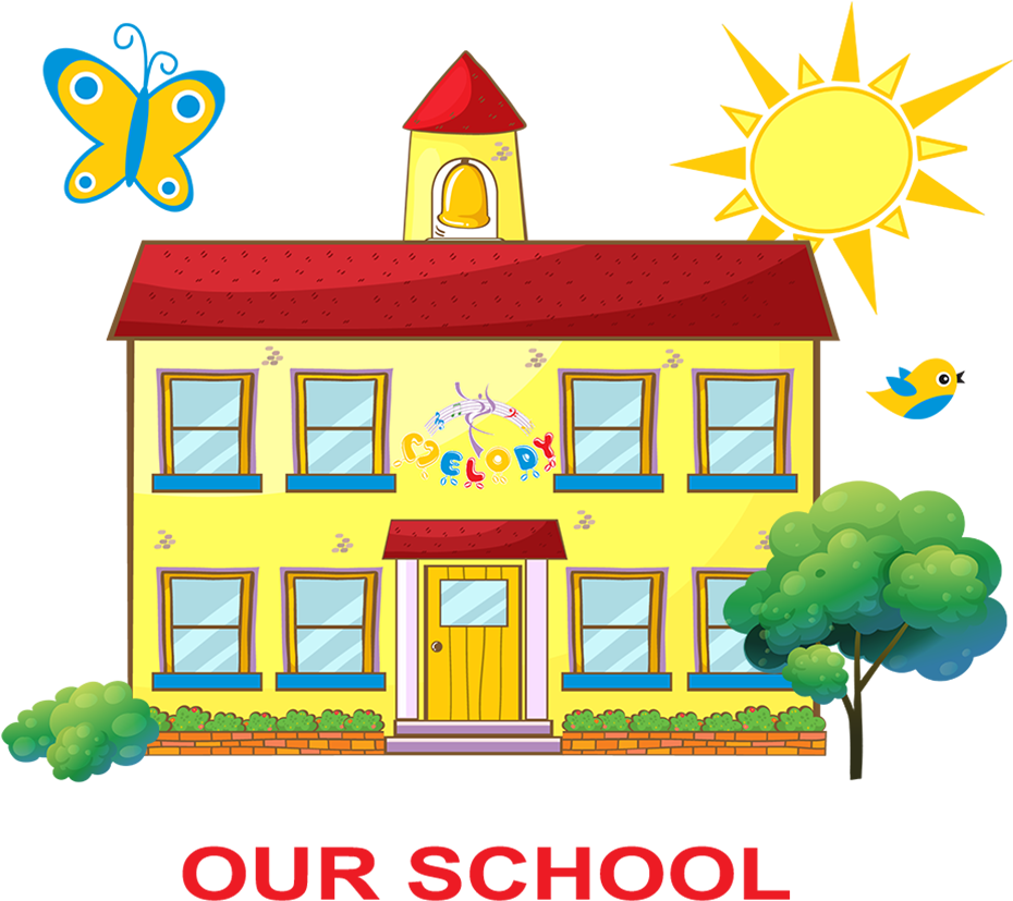 Download Preschool House Clipart - Yellow And Orange Sun - ClipartKey