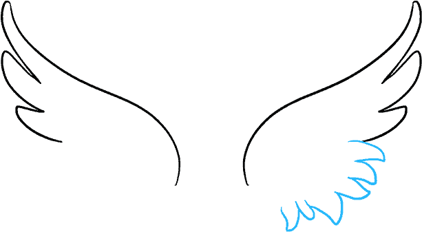 Download Angel Wings Clipart Traceable - Angel Wings Outline Png ...