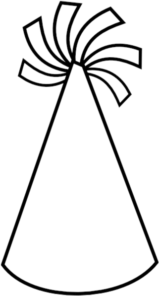 Download Party Hat Black And White Library Clipart Birthday - Birthday ...