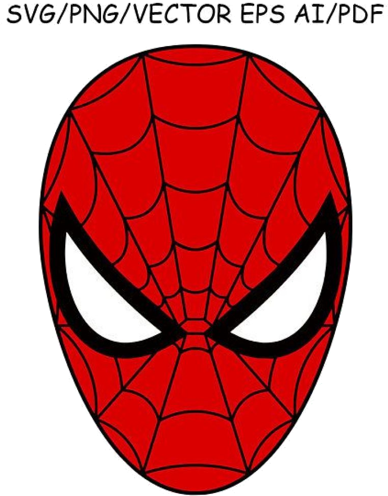 Download Spiderman Clipart Mask Dxf Vector Cut File Cricut History ...