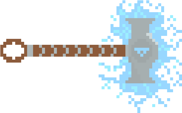 Download Thor"s Hammer Png - Thor Hammer Pixel Art - ClipartKey