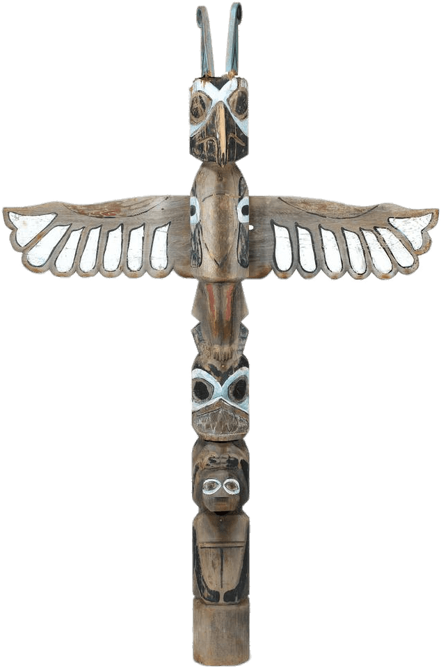 Download Carved And Painted Totem Pole - Totem Png - ClipartKey
