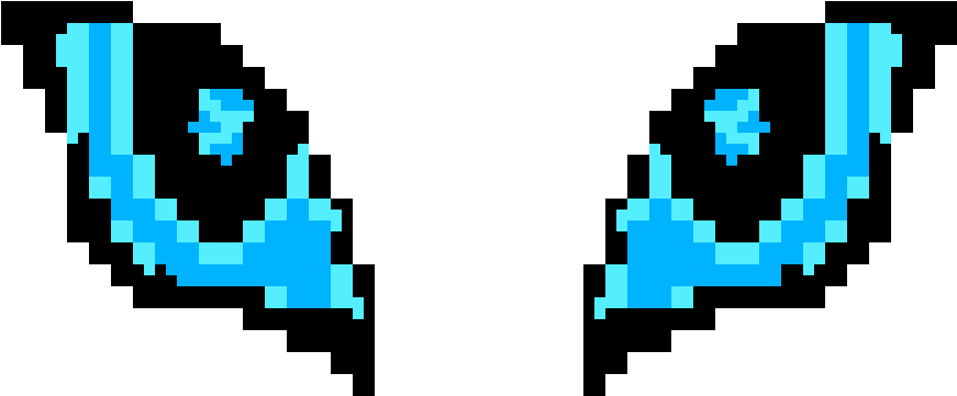 Download Blue Nova Cat Eyes - Pixel Art Cat Eye - ClipartKey