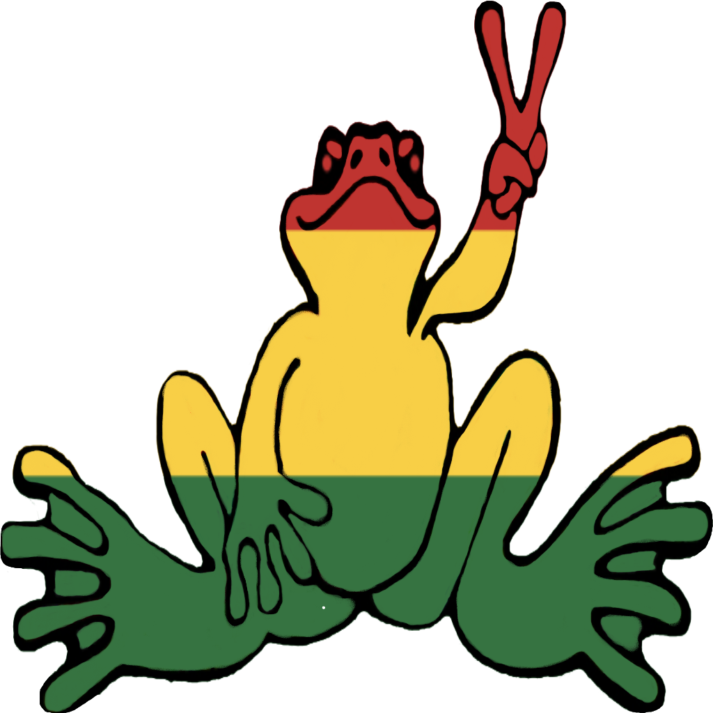 Download #frog #rasta #reggae #jamaica #peace - True Frog - ClipartKey