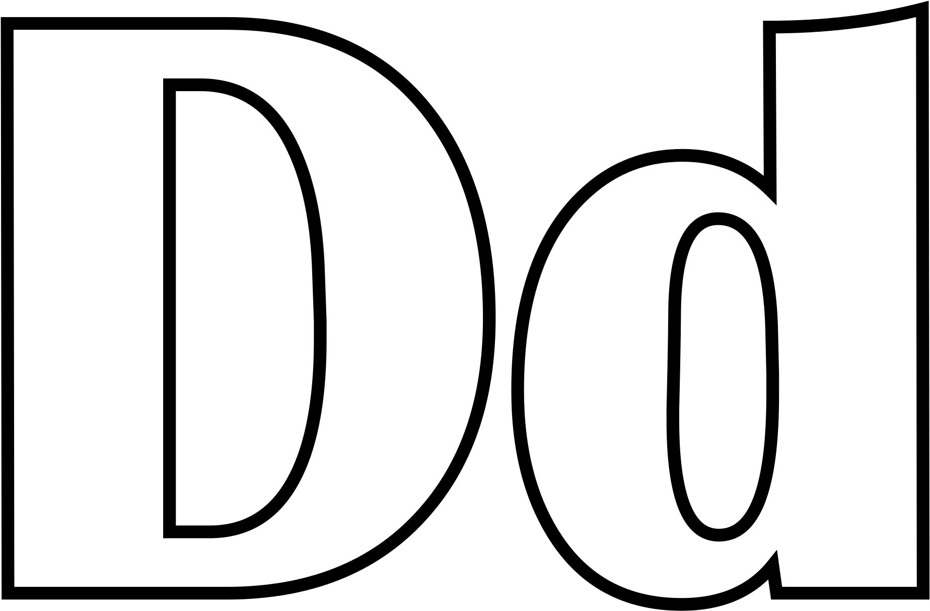 Download The Letter D Coloring Pages - Upper And Lower Case D - ClipartKey
