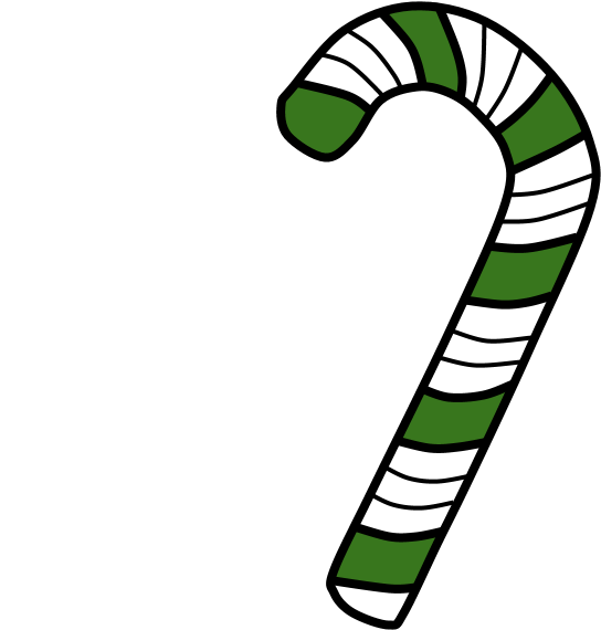 Download Candy Cane, Stripes, Green, White - Rainbow Candy Cane Clipart ...