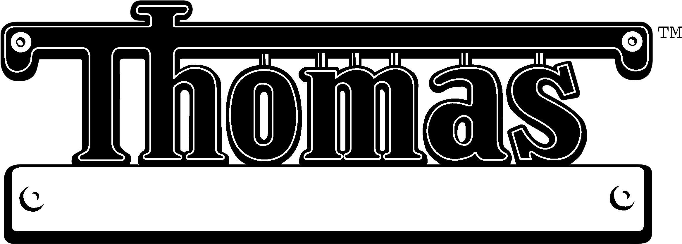 Download Thomas Built Buses Logo Black And White - Calligraphy - ClipartKey