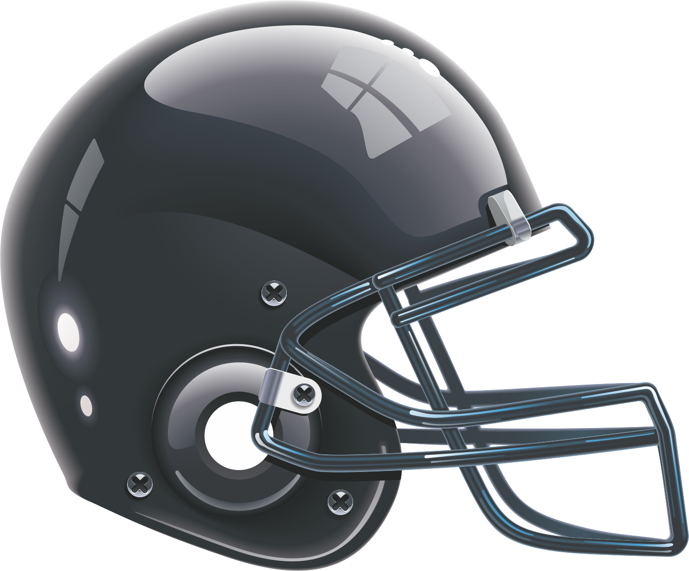 Download Transparent Black Football Helmet Clipart - Red Football ...