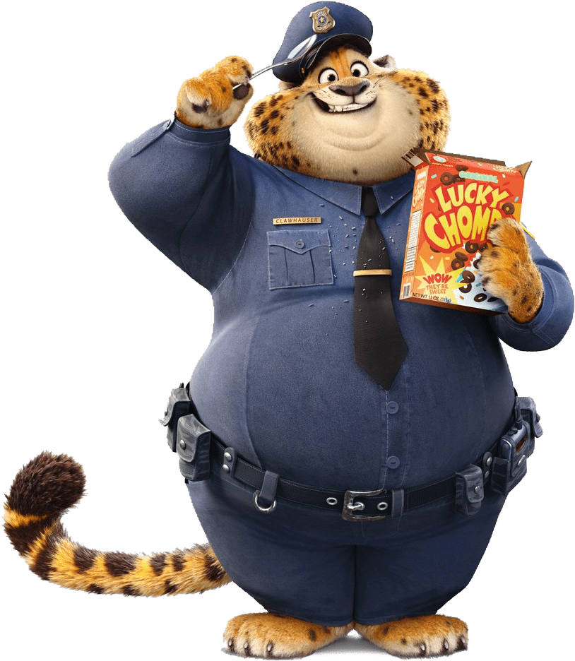 Download Zootopia Benjamin Clawhauser Eating Cereals - Zootopia ...