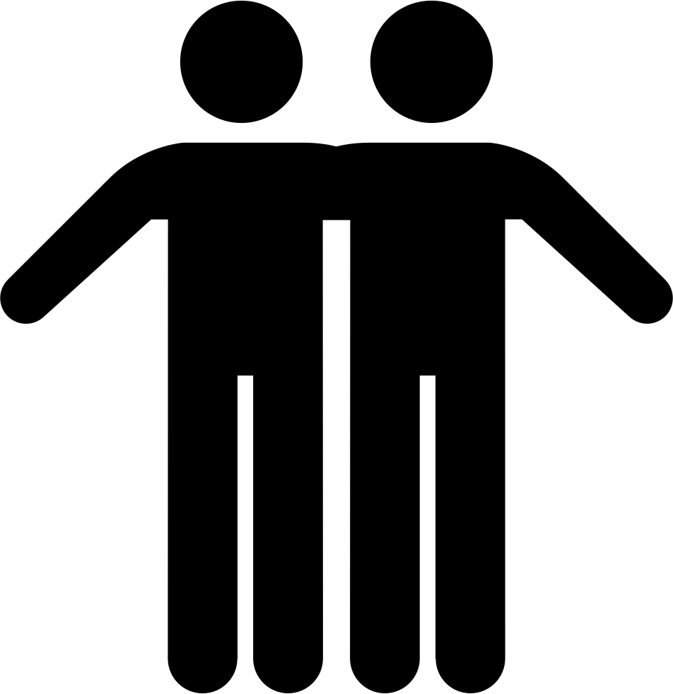 Download Transparent Friends Clipart Black And White - Friend Icons For ...