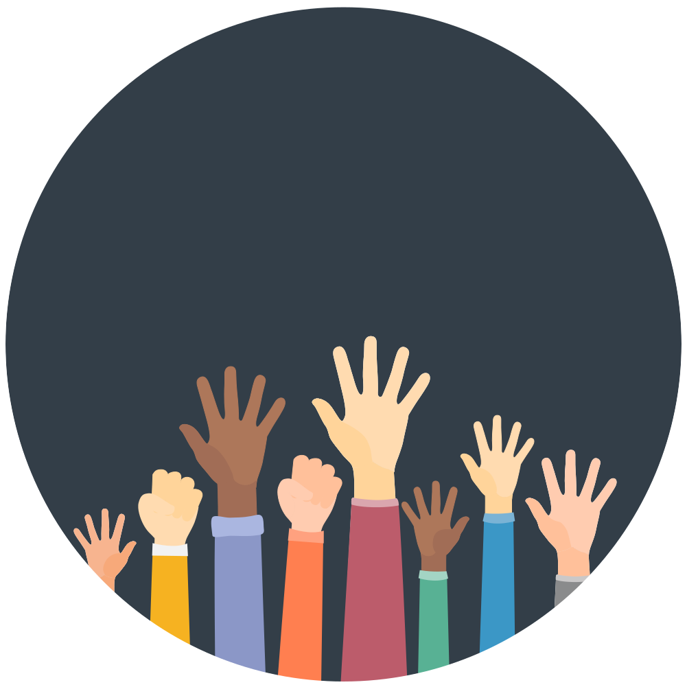 Download Transparent Raised Hands Png - Social Awareness - ClipartKey