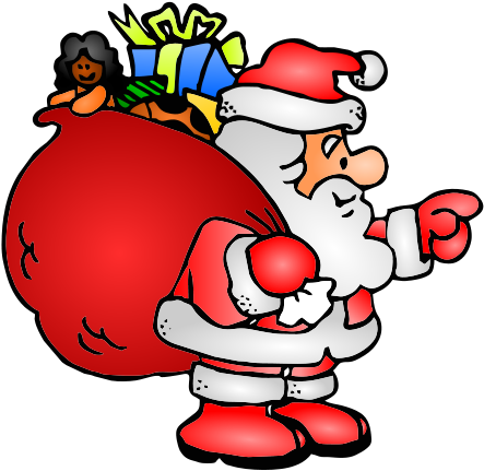 Download Santa Clause Clip Art - Santa Claus With Gifts - ClipartKey