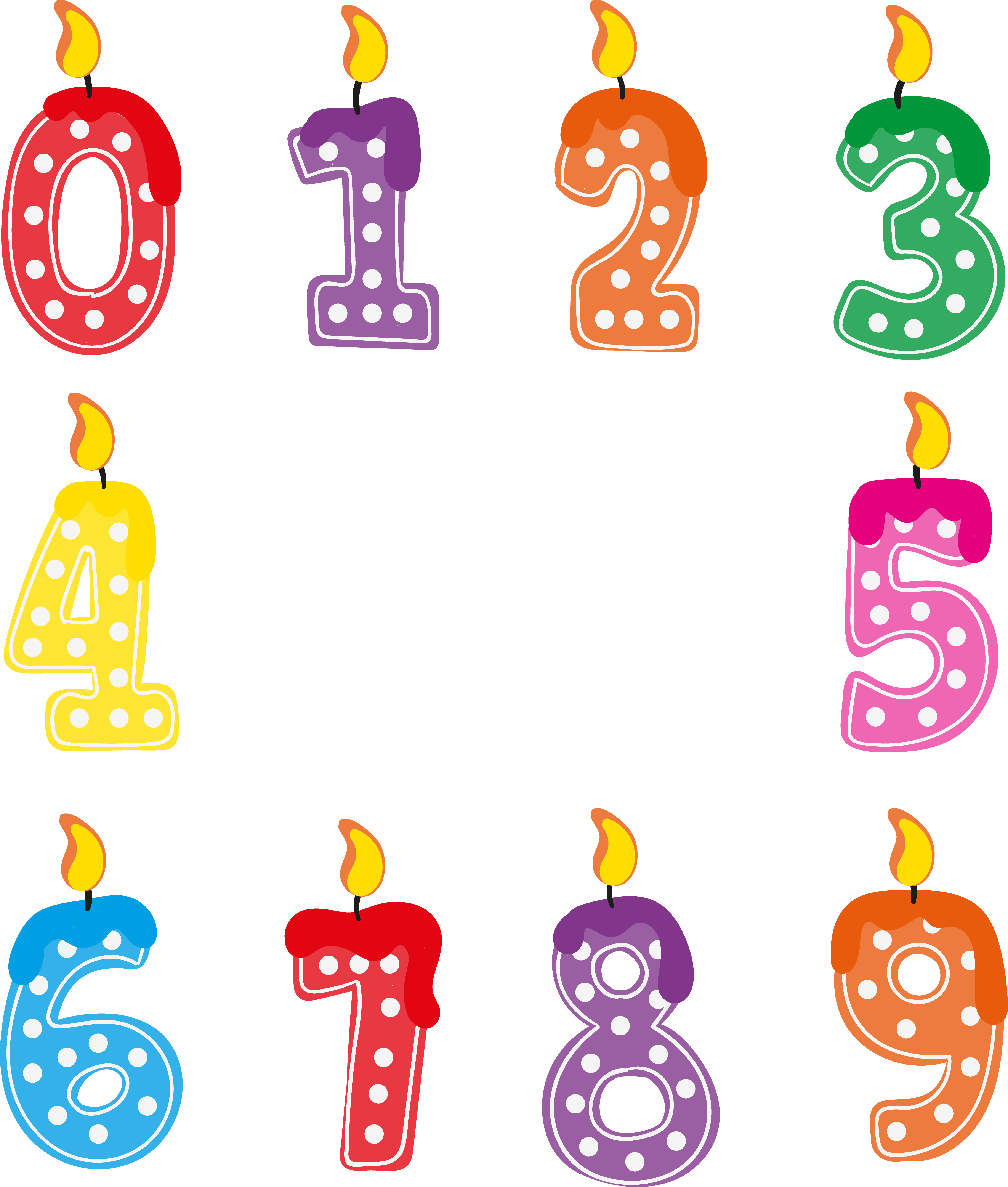Download Birthday Candles Clipart Png Image - Number Birthday Candle ...