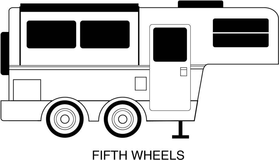 Download Vector Black And White Stock Fifth Wheel Camper Clipart ...