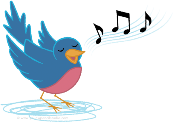 Download Transparent Bird Singing Clipart - ClipartKey