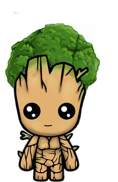 Download Freetoedit Scbroccoli Broccoli - Kawaii Groot - ClipartKey