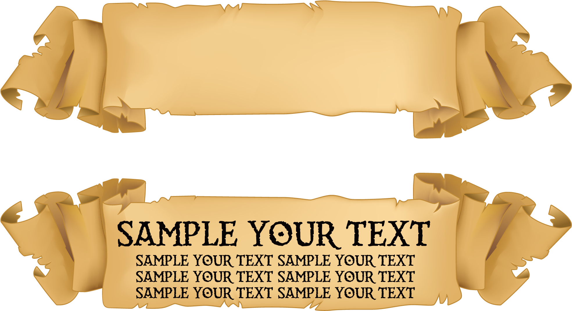Download Transparent Scroll Banner Png - Vintage Scroll Banner Png ...