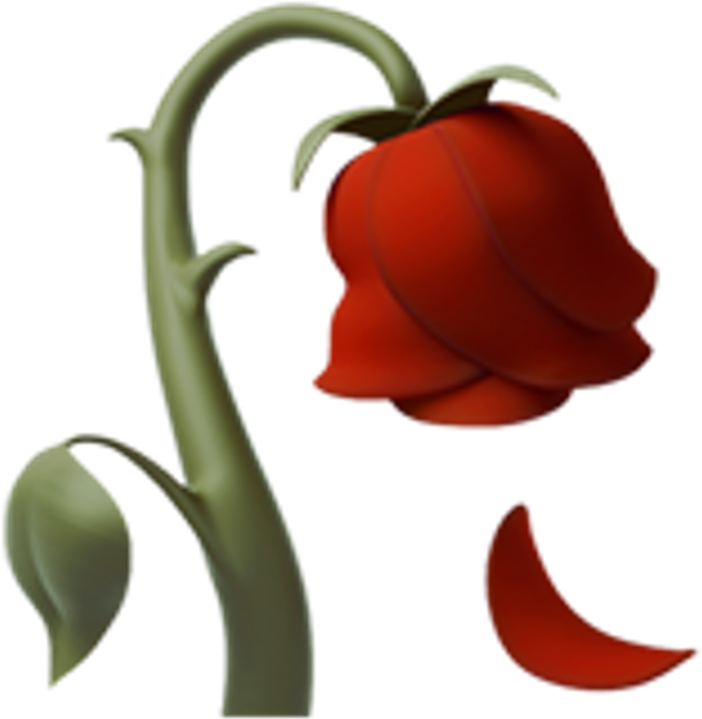 Download Emoji Clipart Rose - Wilted Rose Emoji - ClipartKey