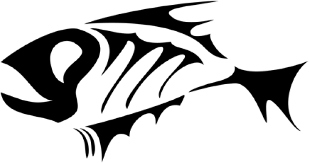 Download Fish Skeleton Cartoon - Fish Skeleton Logo - ClipartKey