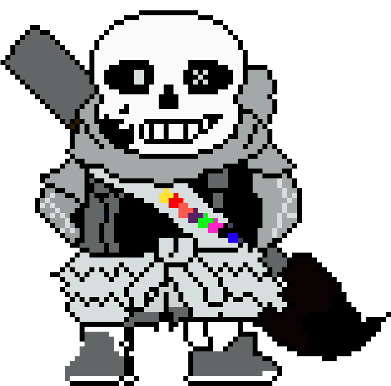 Download Pixel Art Undertale Ink Sans - ClipartKey