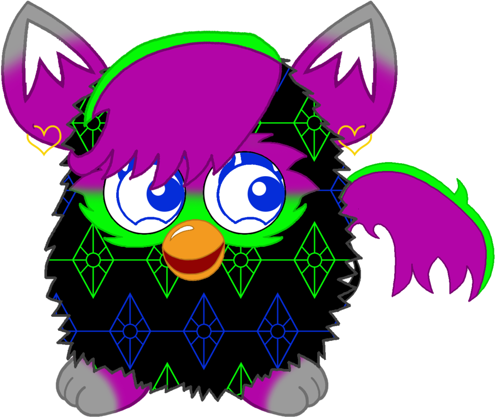 Download Neon Clipart Purple Diamond - Zach Furby Ffg - ClipartKey