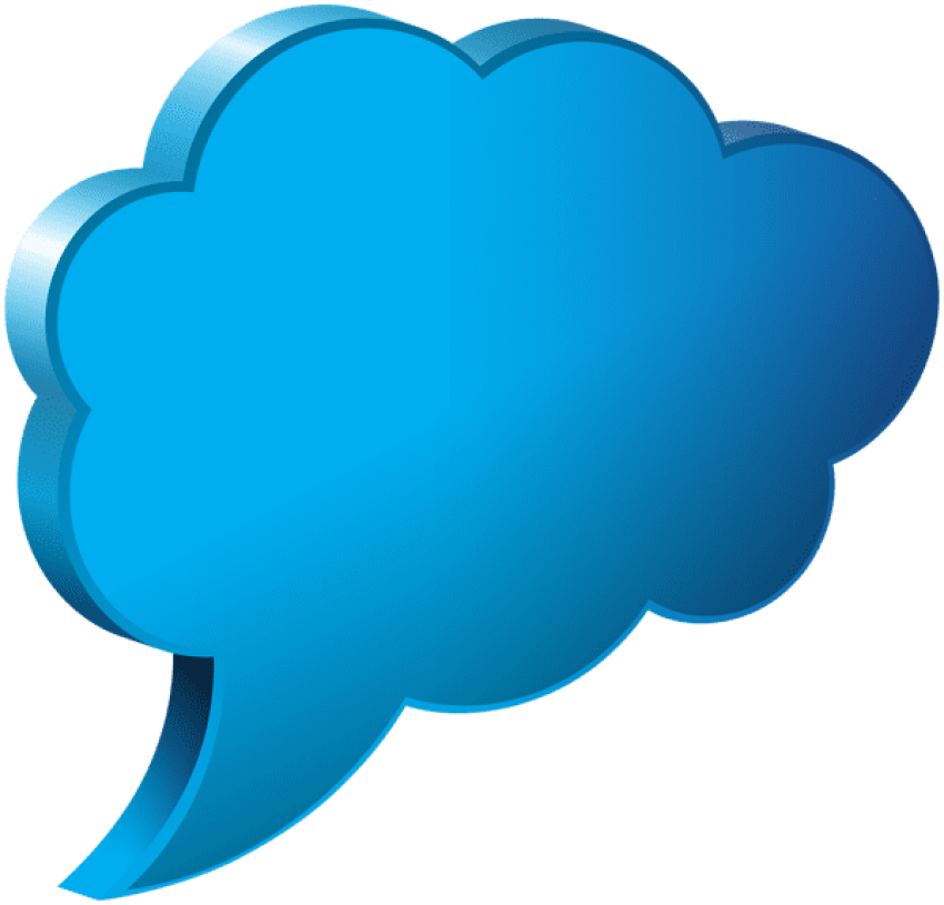 Download Download Speech Bubble Blue Transparent Background - Blue ...