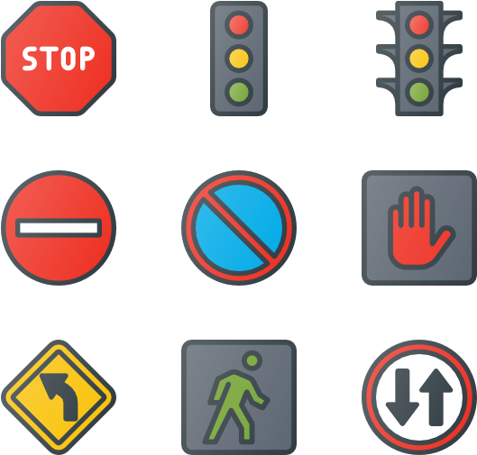Download Traffic & Road Signs - Road Signs Icon Png - ClipartKey