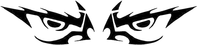 Download Eyes Evil Vector Transparent Png - Clip Art Mean Eyes - ClipartKey