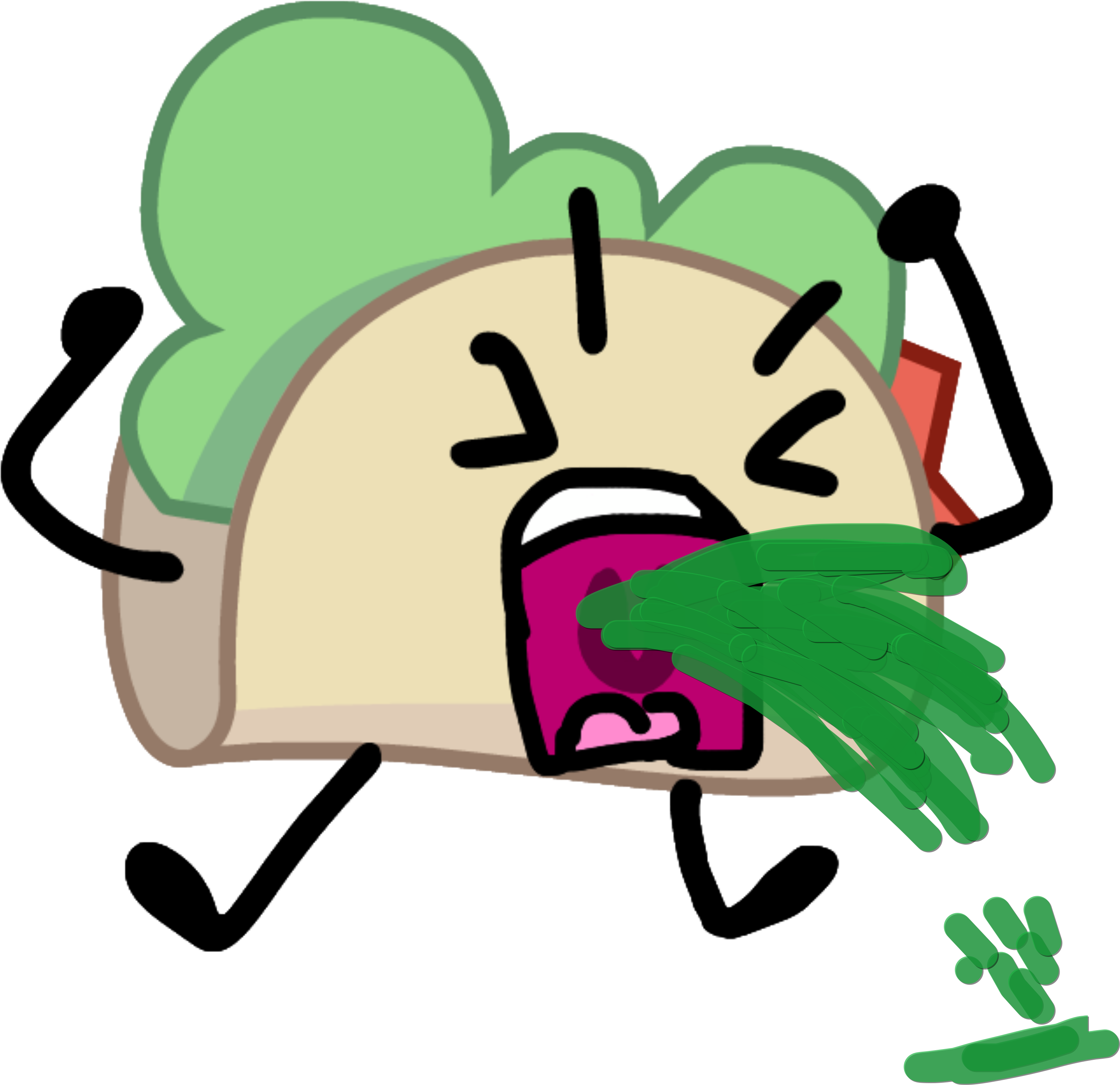 Download #freetoedit #bfb #vomit - Taco Bfb - ClipartKey