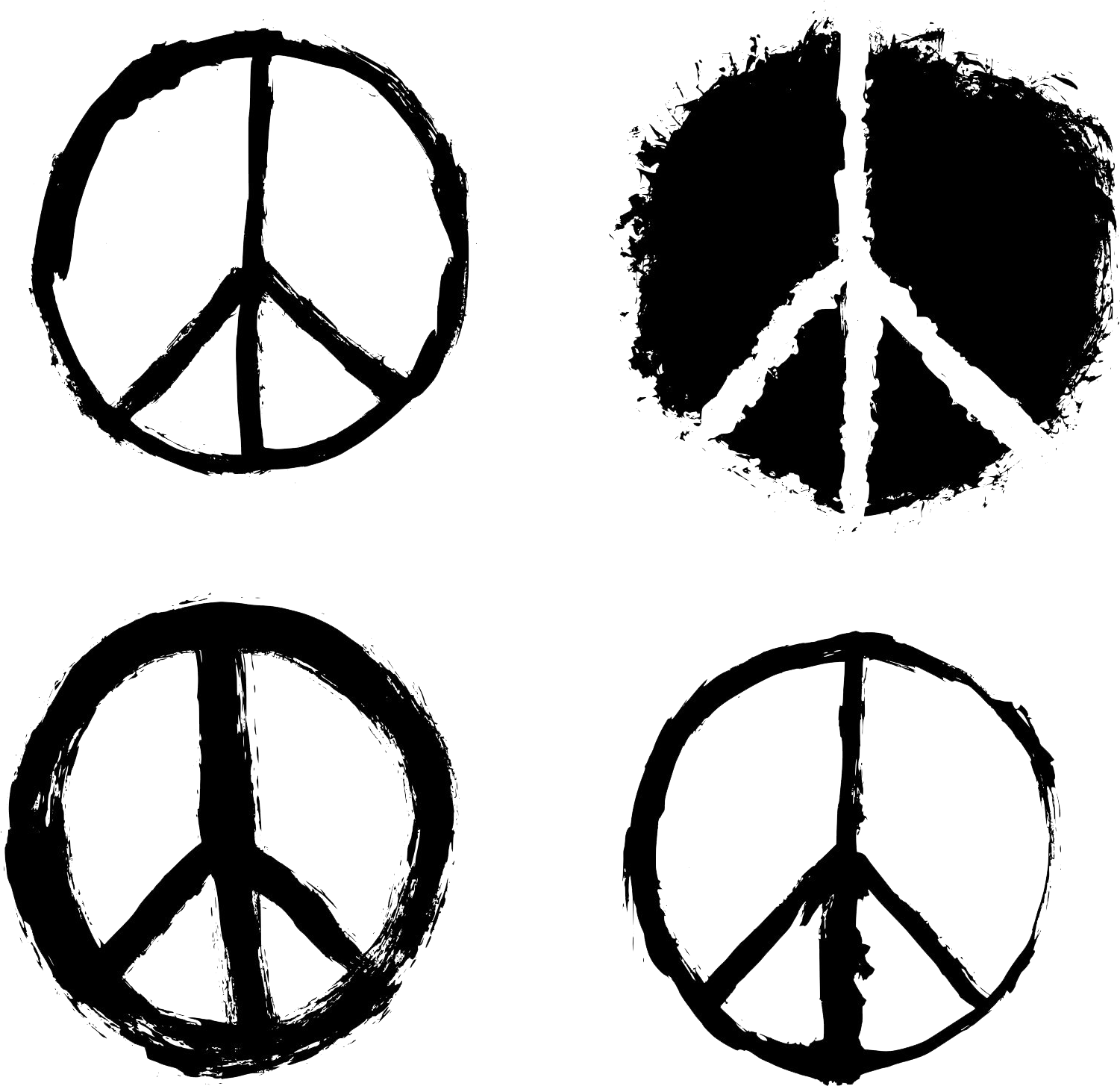 Download Round Peace Symbol Transparent Png - Peace Symbols - ClipartKey