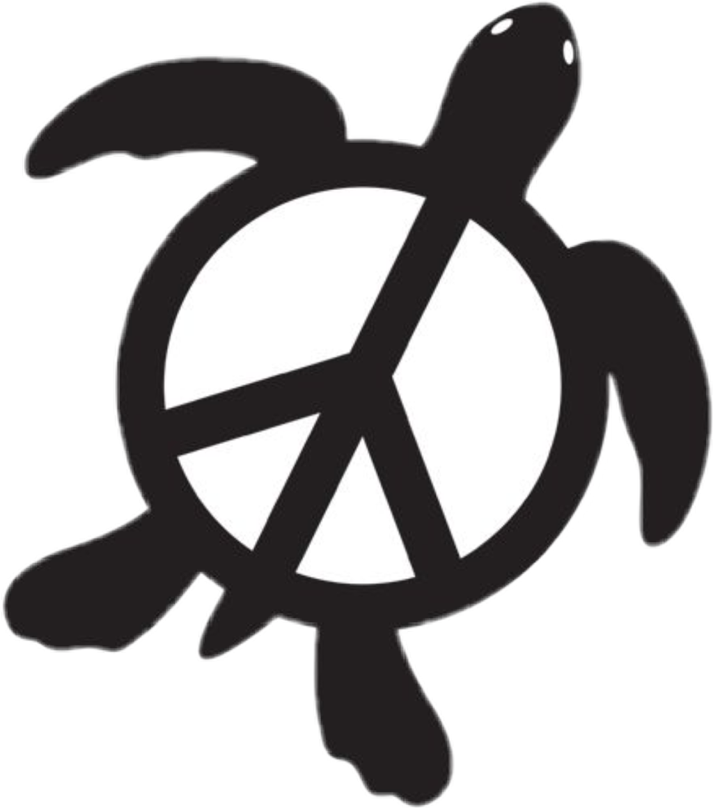 Download #peace #hippy #seaturtle #turtle #peacesign - Sea Turtle Peace ...