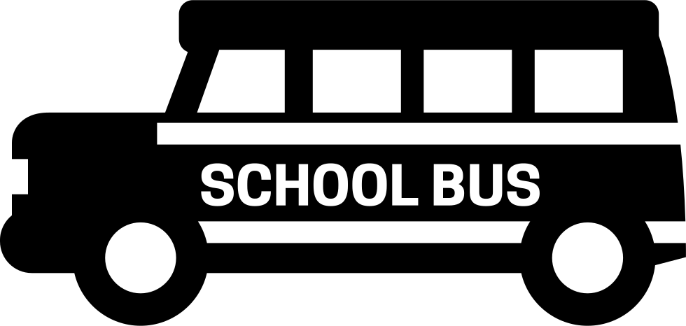 Download Transparent School Clip Art Black And White - School Bus Png ...
