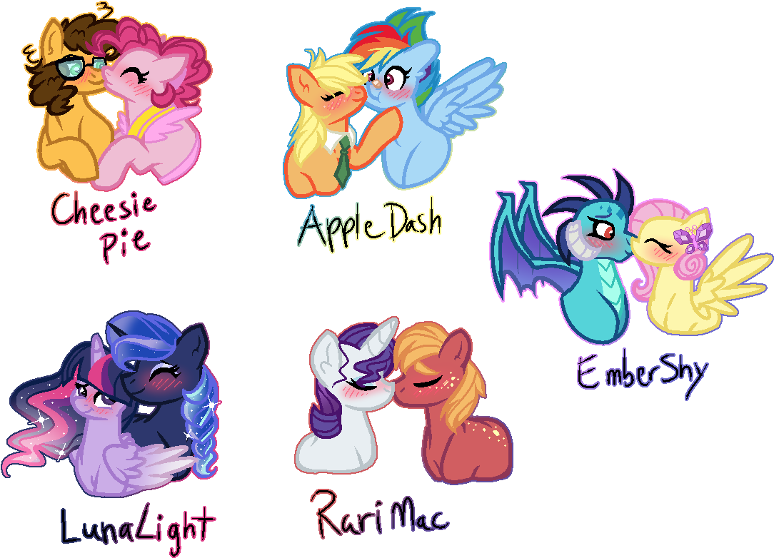 Download Clip Art Shhh Png Library - Mlp Mane 6 Ships - ClipartKey
