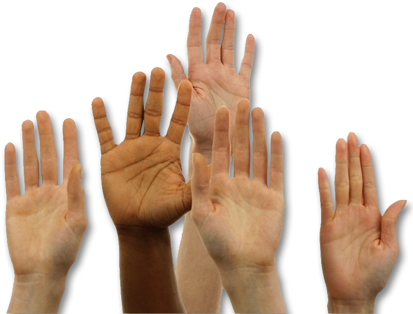 Download Transparent Transparent Hand Png - Transparent Raised Hands ...