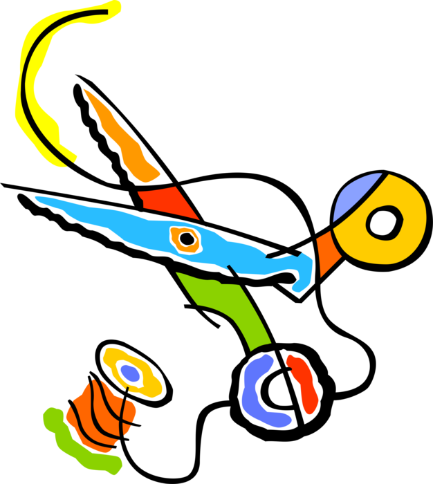 Download Vector Illustration Of Needle, Thread, Scissors, Sewing ...