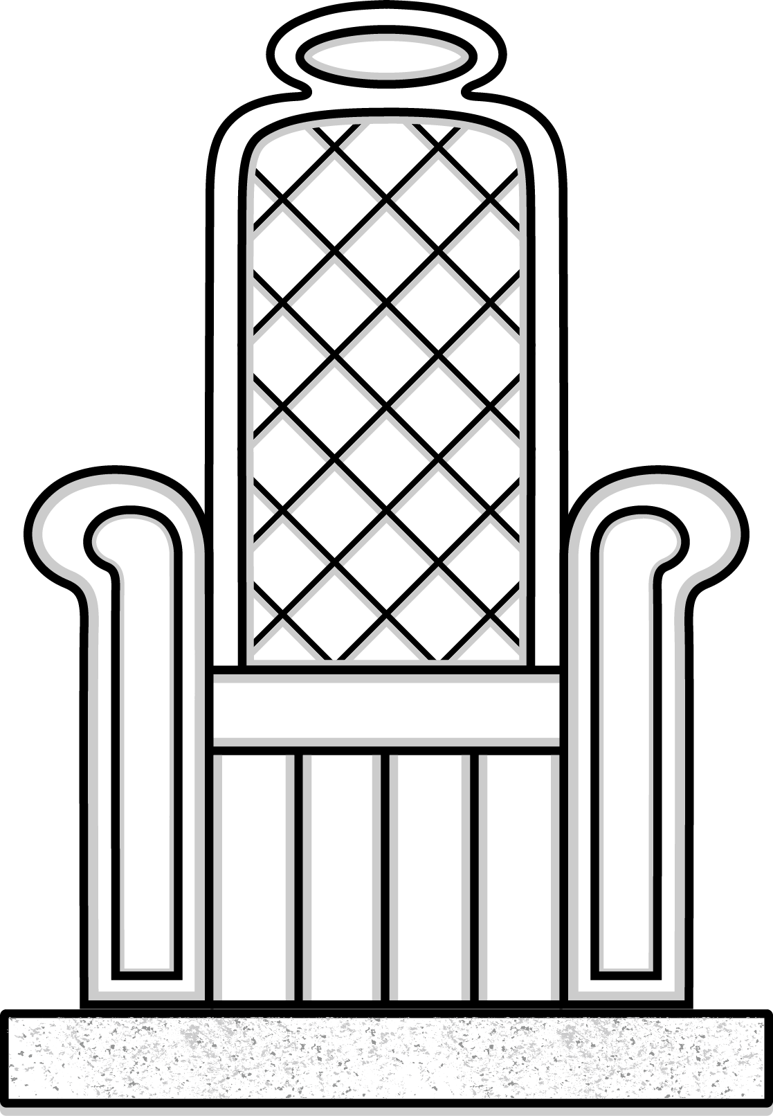 Download Throne Line Drawing - ClipartKey