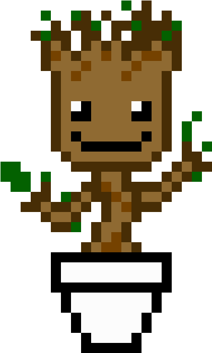 Download Pixel Art Groot - ClipartKey