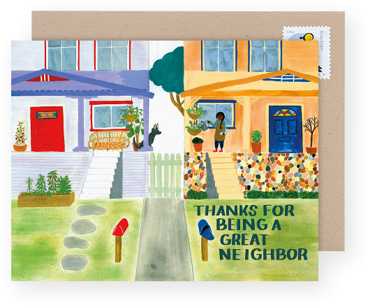Download Thank You For Being A Great Neighbor Greeting Card - Visual ...