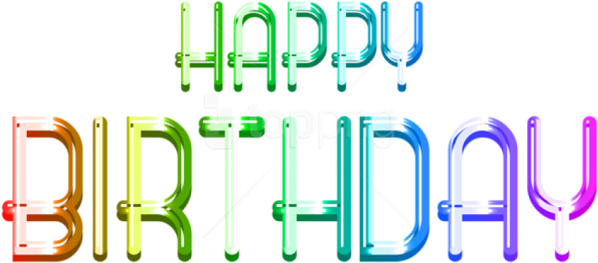 Download Happy Birthday Text Art Png - ClipartKey