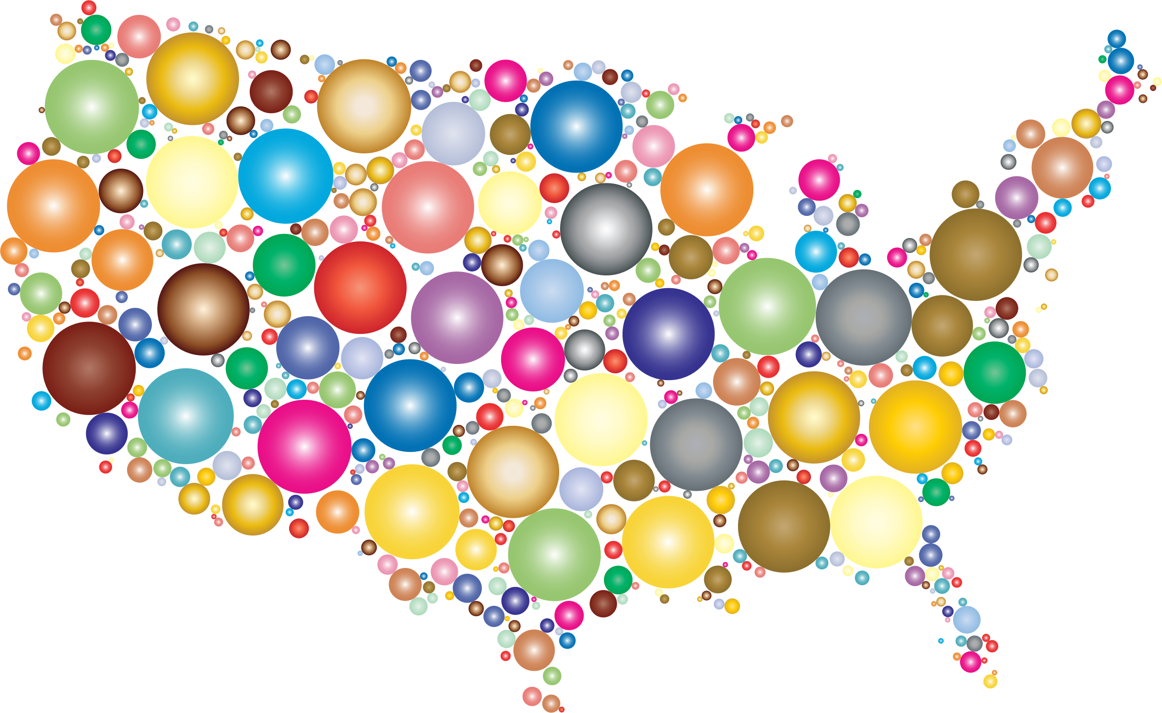 Download Prismatic United States Map Circles 2 Clip Arts - Circle ...