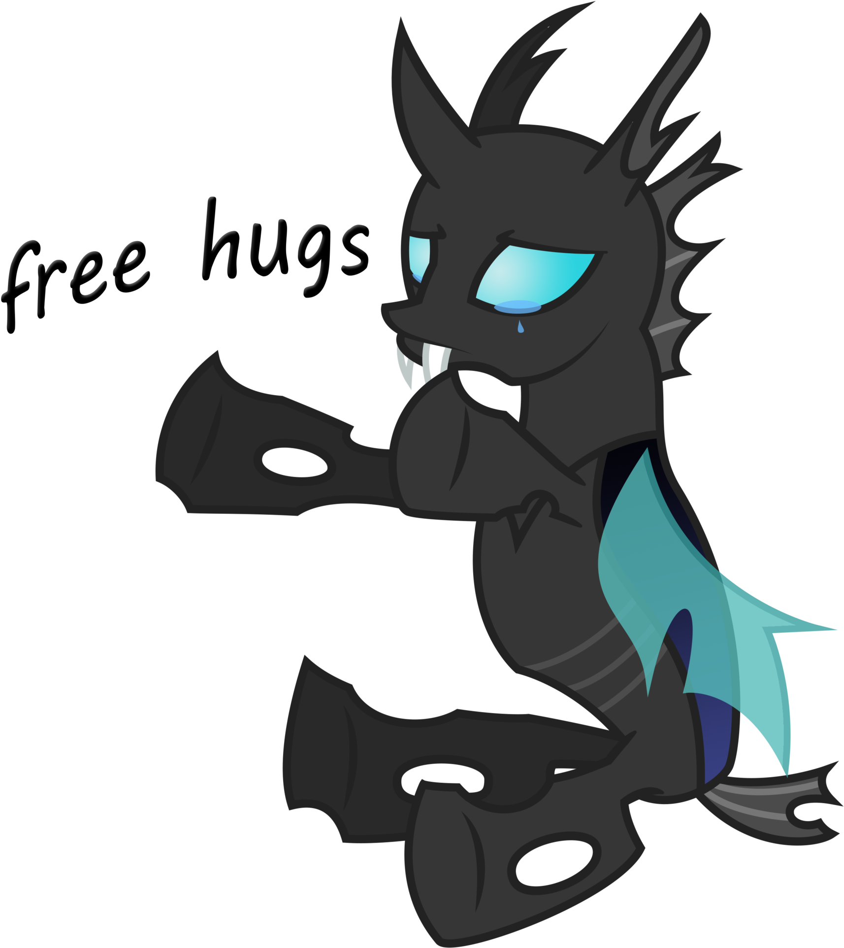 Download Transparent Free Clipart Of Hugs - Mlp Changeling Cute ...