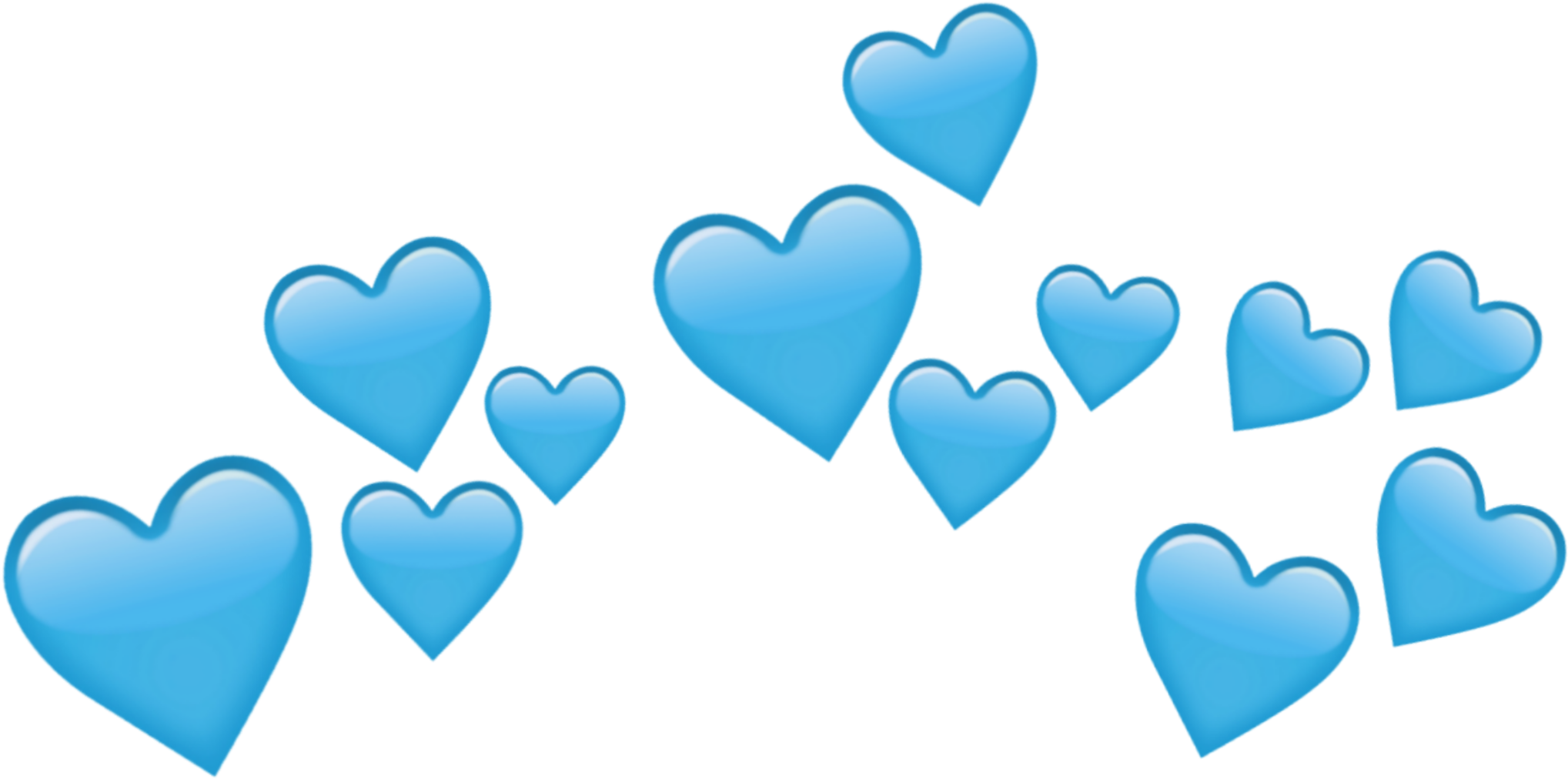 Download Heart Hearts Emoji Tumblr Crown Blue Png Emoji Crown - Blue ...