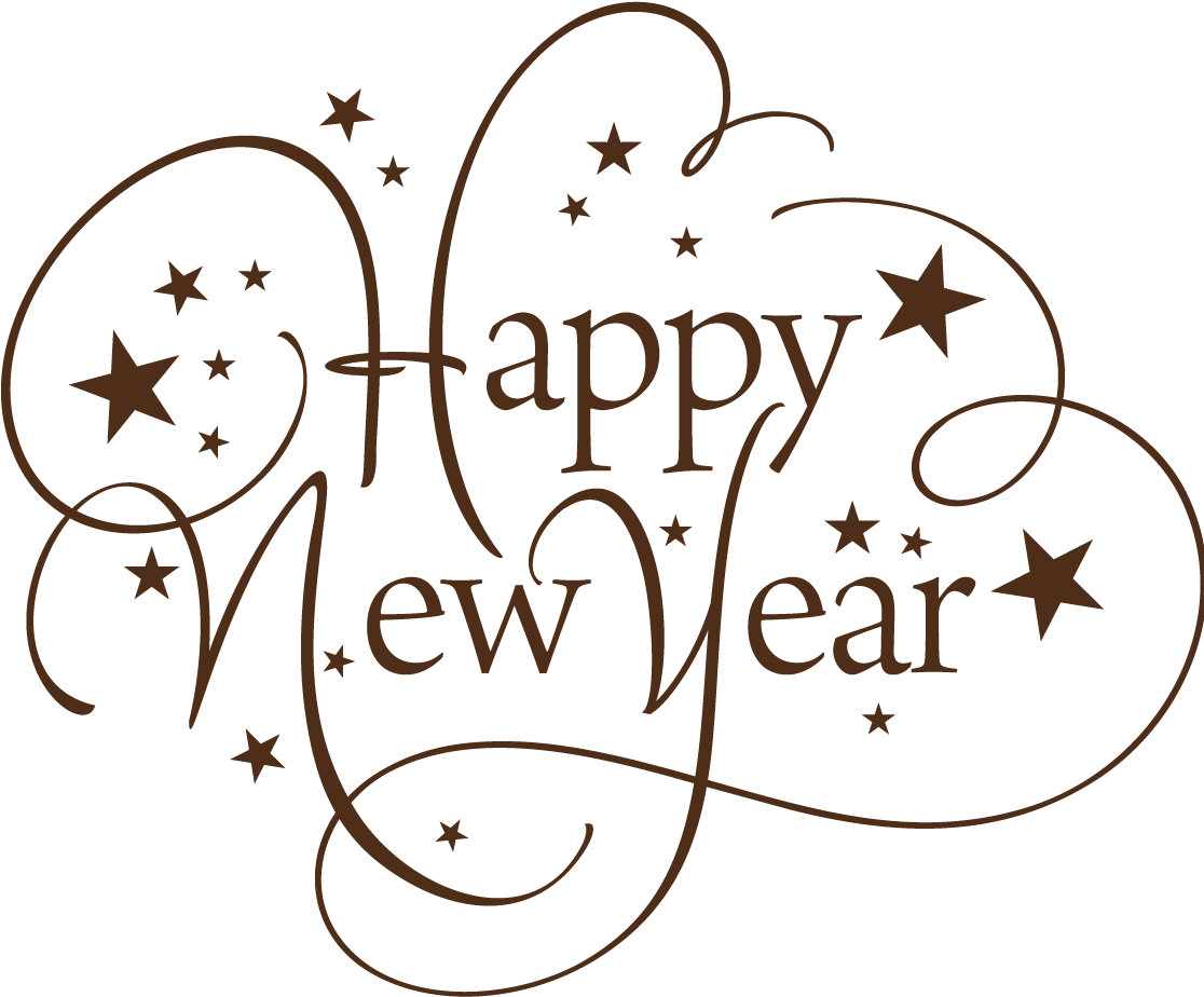 Download Happy New Year Thin Text - Happy New Year Text Png - ClipartKey