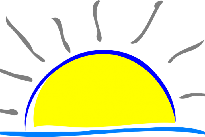 Download Transparent Sunset Png - Half Sun Clip Art - ClipartKey