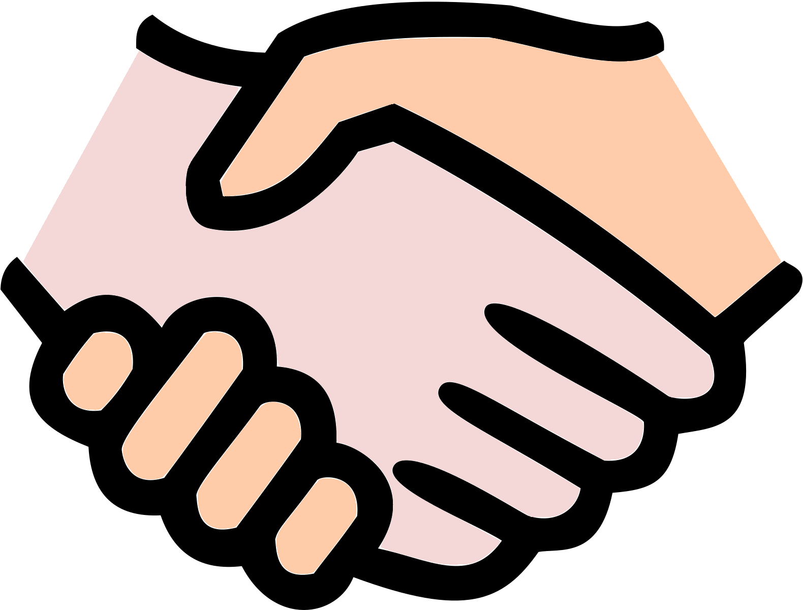 Download Handshake Clipart Respect - Shaking Hands Drawing Easy ...