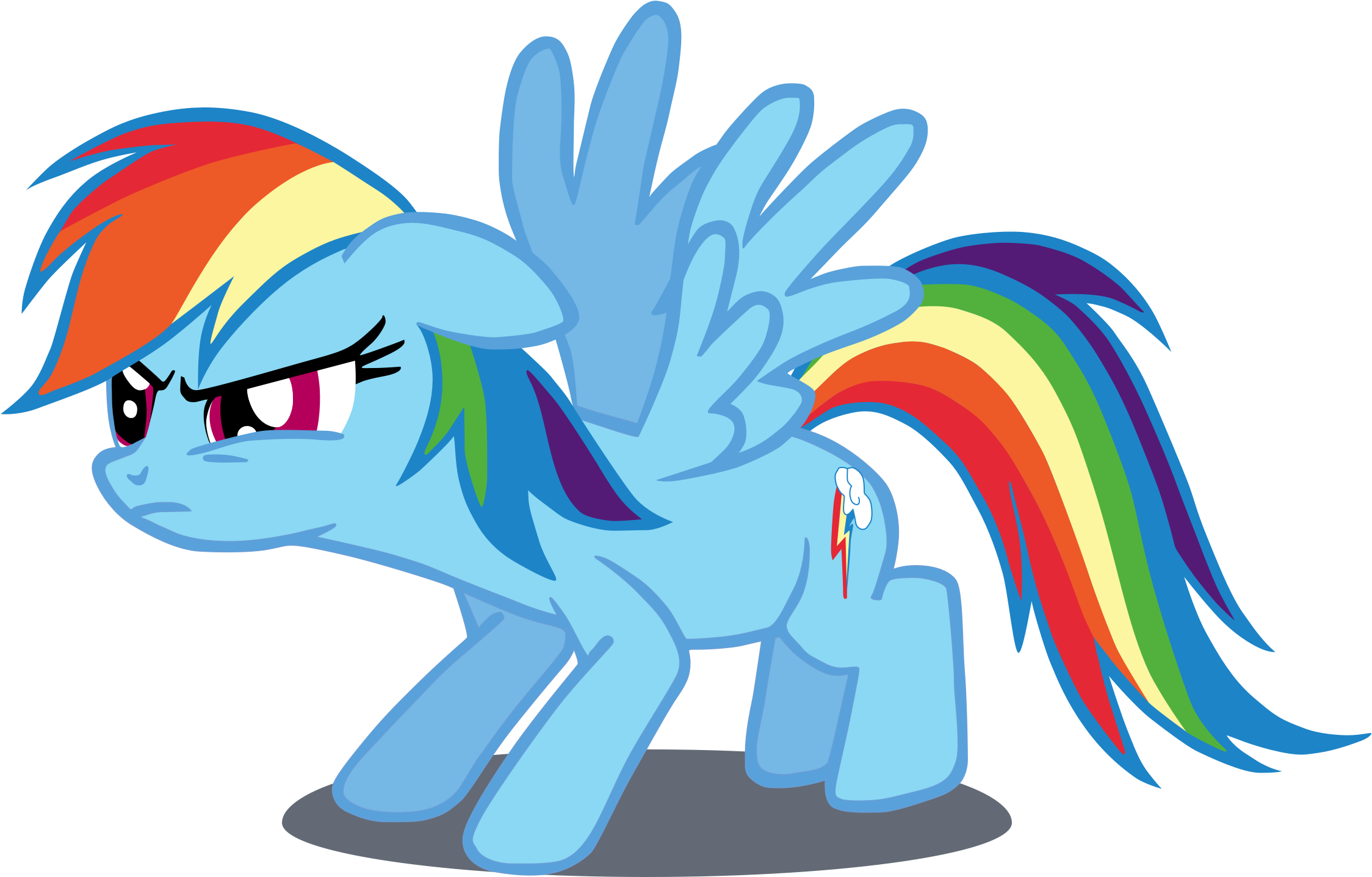Download Clipart Of Rainbow Dash - Mlp Rainbow Dash Angry - ClipartKey
