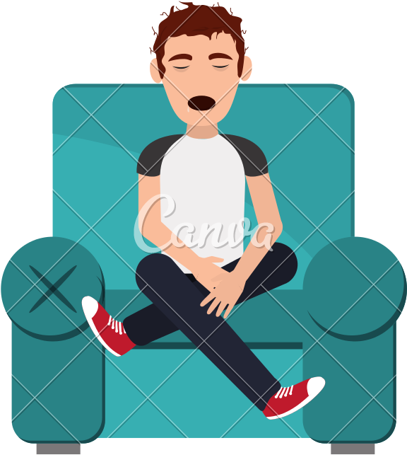 Download Transparent Person Sitting Down Clipart - Persona Sofa ...