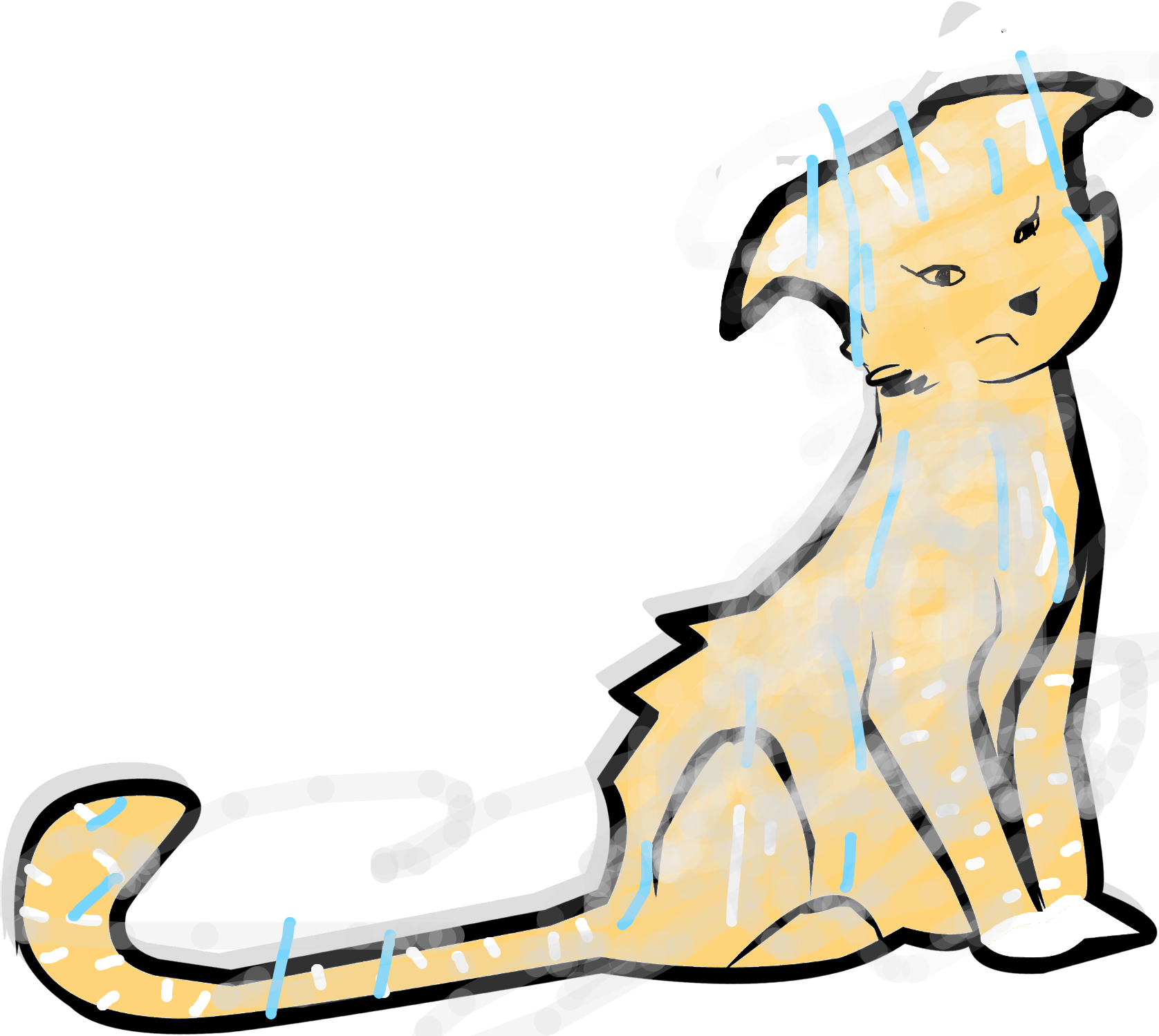 Download Wet Cat Clipart - ClipartKey